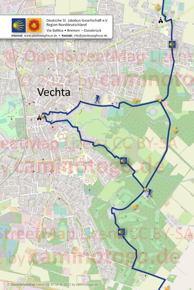 Via Baltica • Gut Füchtel, Klosterkirche und Zentrum Vechta ...